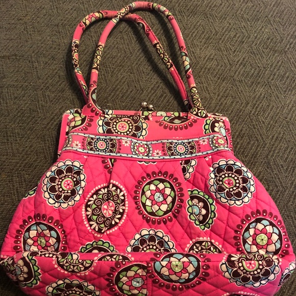 Vera Bradley | Bags | Vera Bradley Tote With Beautiful Pink Print ...